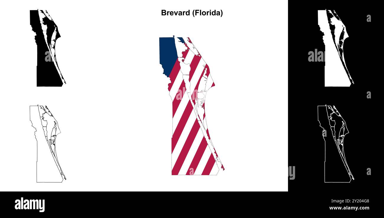 Brevard map Stock Vector Images - Alamy