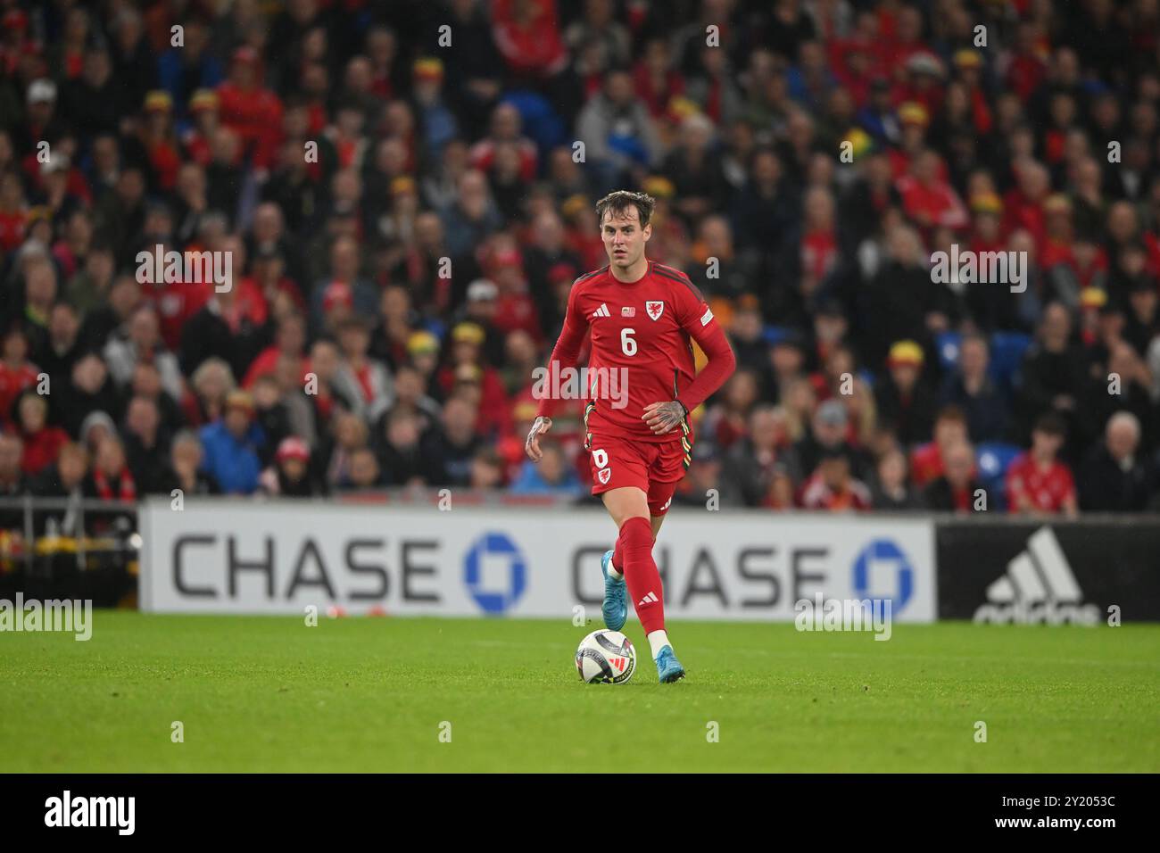 CARDIFF, WALES - 06 SEPTEMBER 2024: Wales' Joe Rodon during the Group H ...
