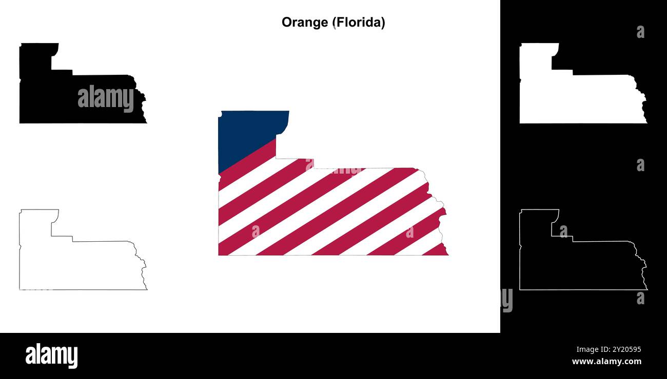 Orange County (Florida) outline map set Stock Vector Image & Art - Alamy