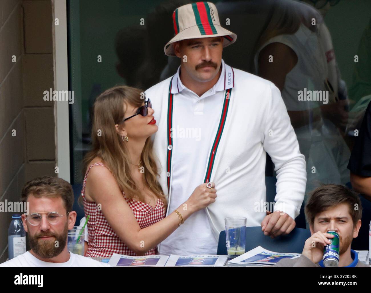 New York, United States. 08th Sep, 2024. Taylor Swift and Travis Kelce ...