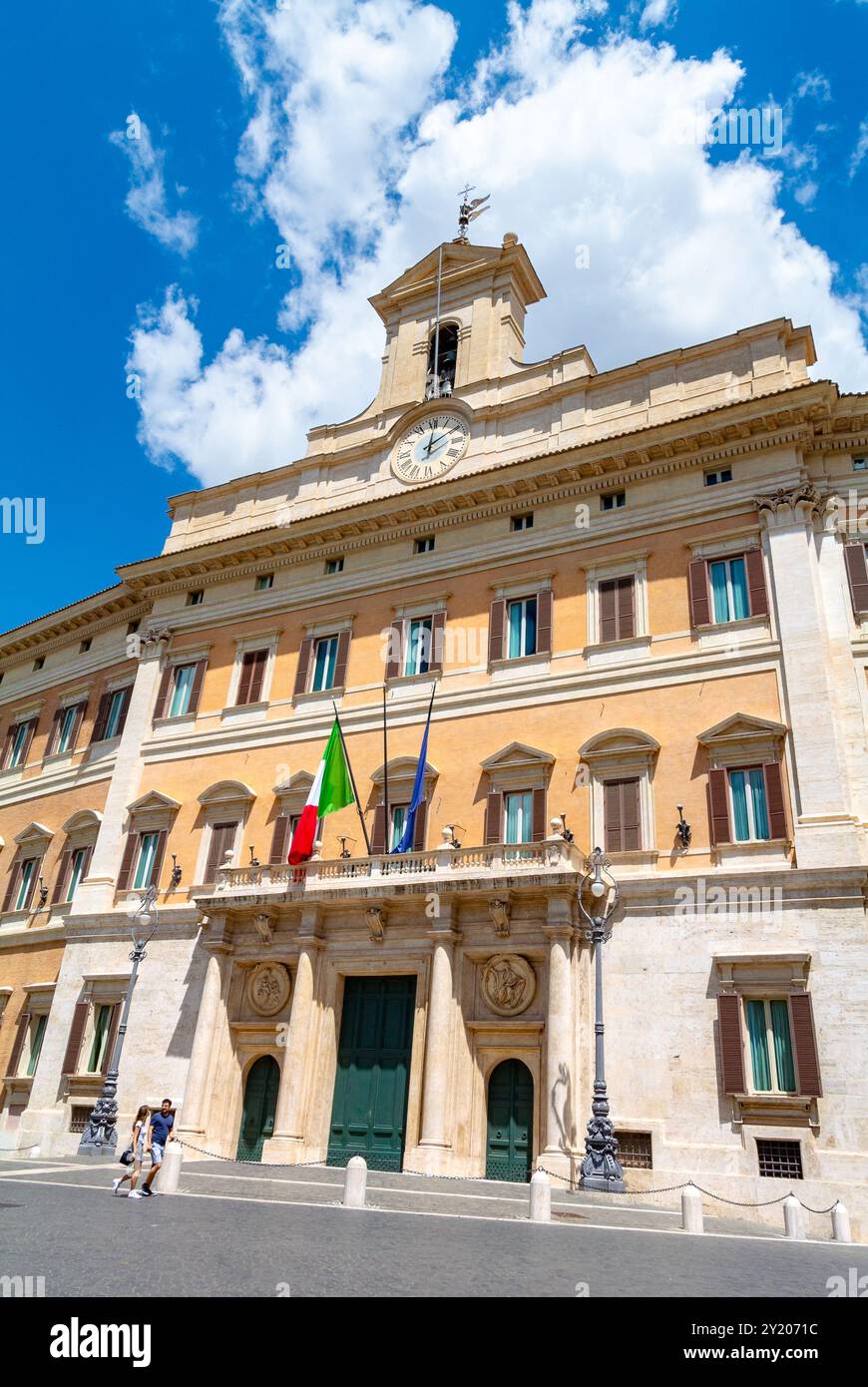 Rome, Italy, Palazzo Montecitorio at Piazza di Monte Citorio, Editorial ...