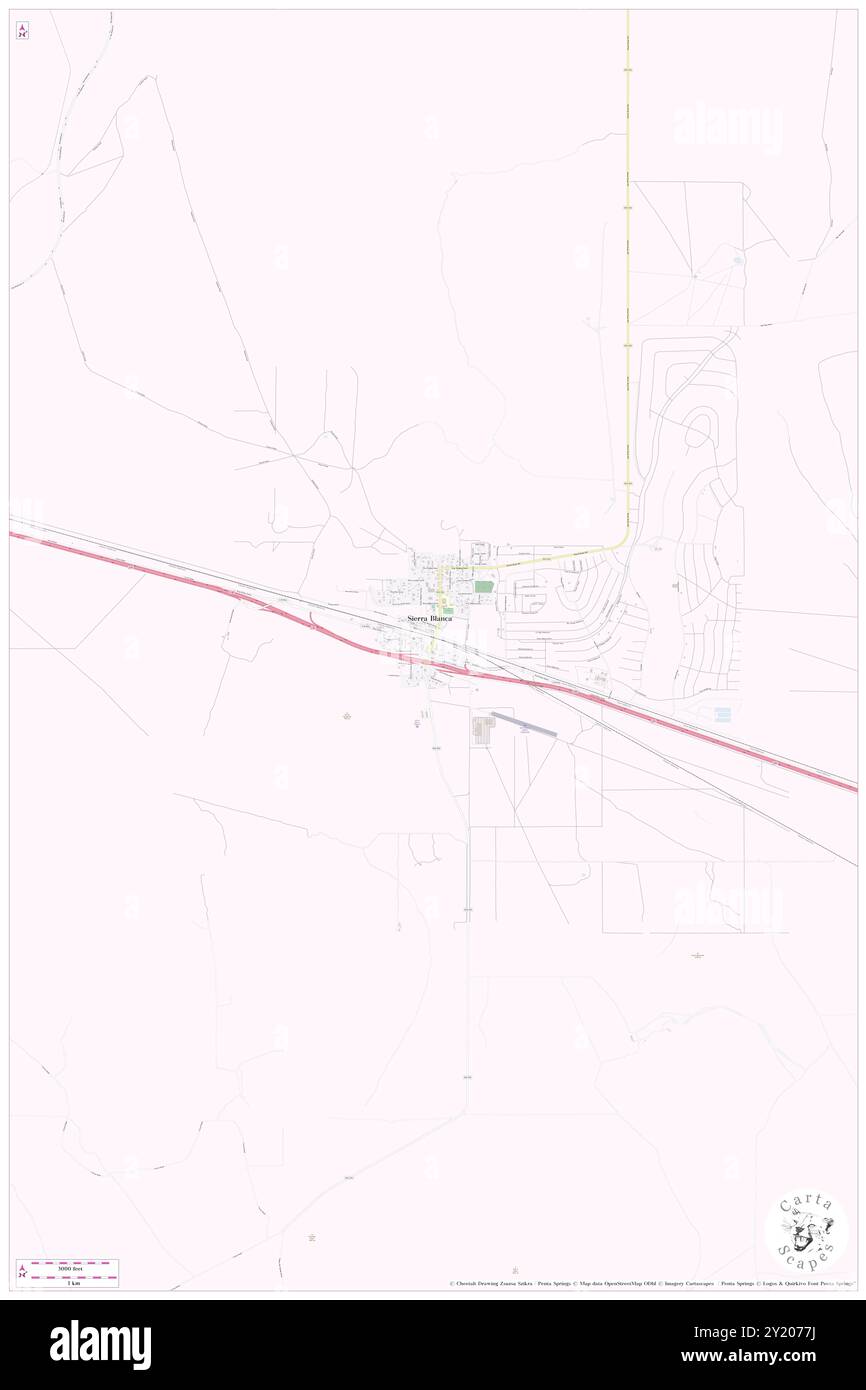 Map of sierra blanca texas Cut Out Stock Images & Pictures - Alamy