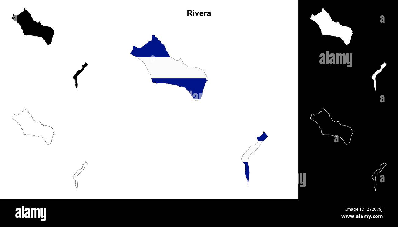 Rivera outline map hi-res stock photography and images - Alamy