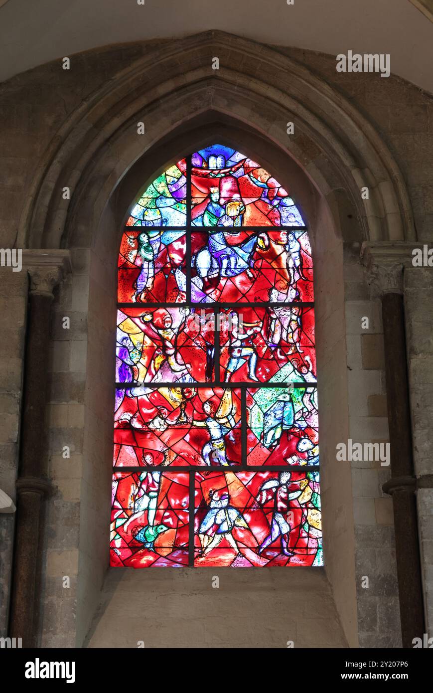 The Chagall Window, 'David', designed by the Russian-French artist Marc ...