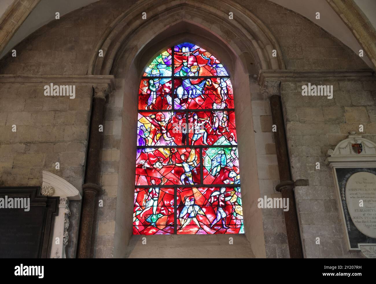 The Chagall Window, 'David', designed by the Russian-French artist Marc ...