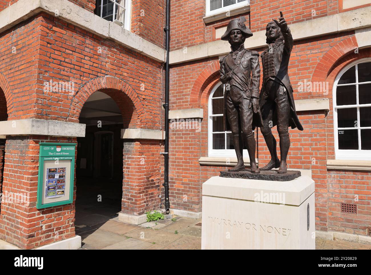 Sculpture of Admirals Lord Horatio Nelson & Sir George Murray, outside ...