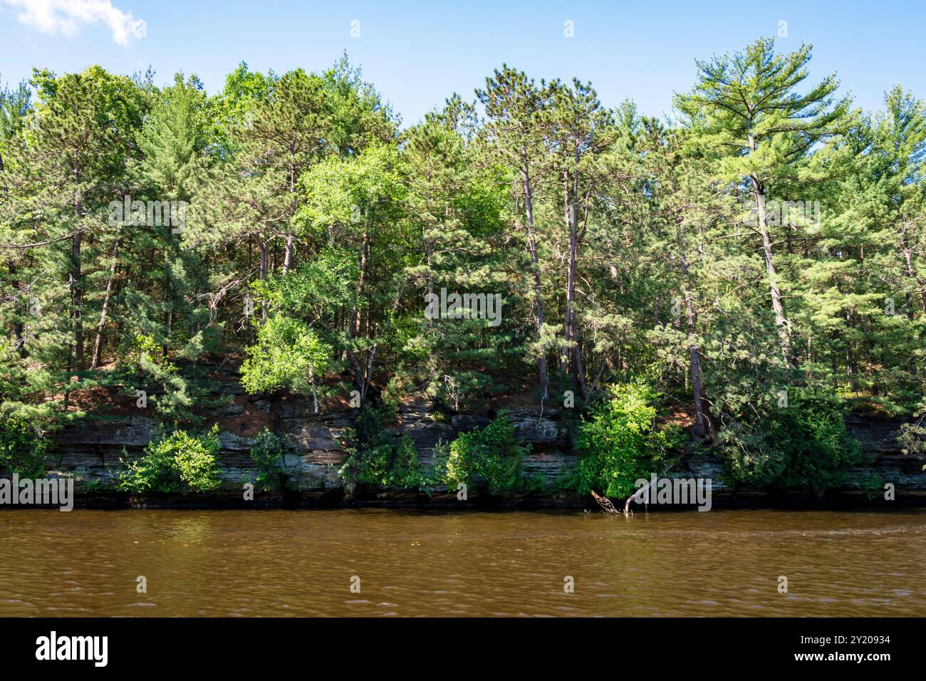 The Cambrian sandstone bluffs along the Wisconsin River in the ...