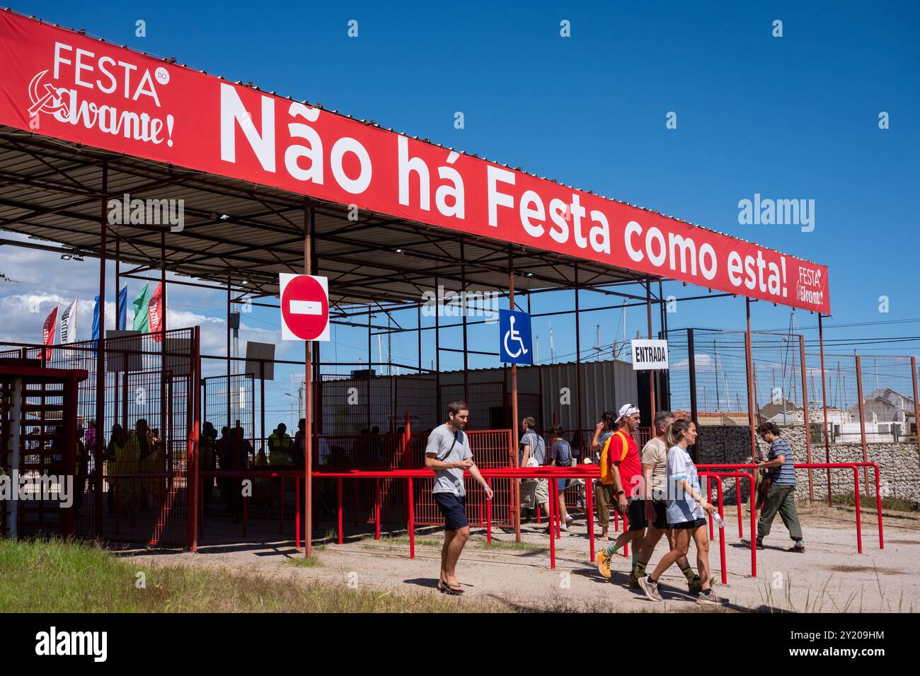 Entrance to the Avante Festival, the annual cultural festival created ...