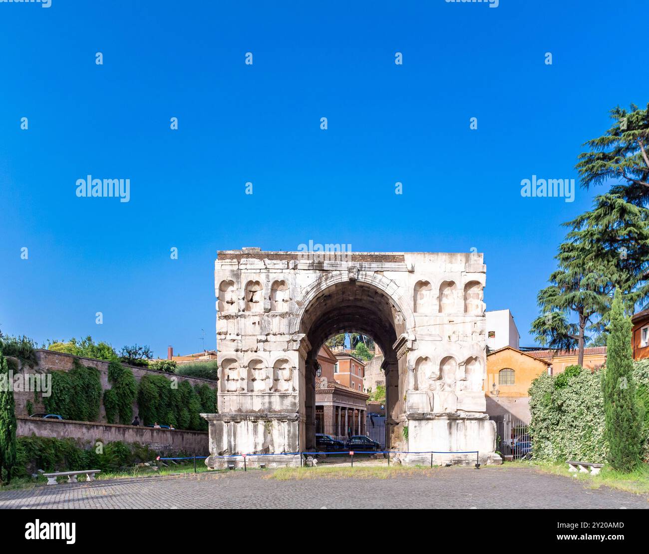 Rome, Italy, Arco di Giano (Arch of Janus) is the only quadrifrons ...