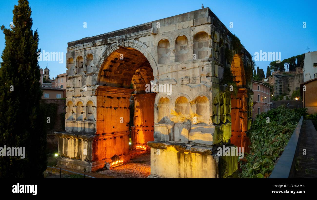 Rome, Italy, Arco di Giano (Arch of Janus) is the only quadrifrons ...