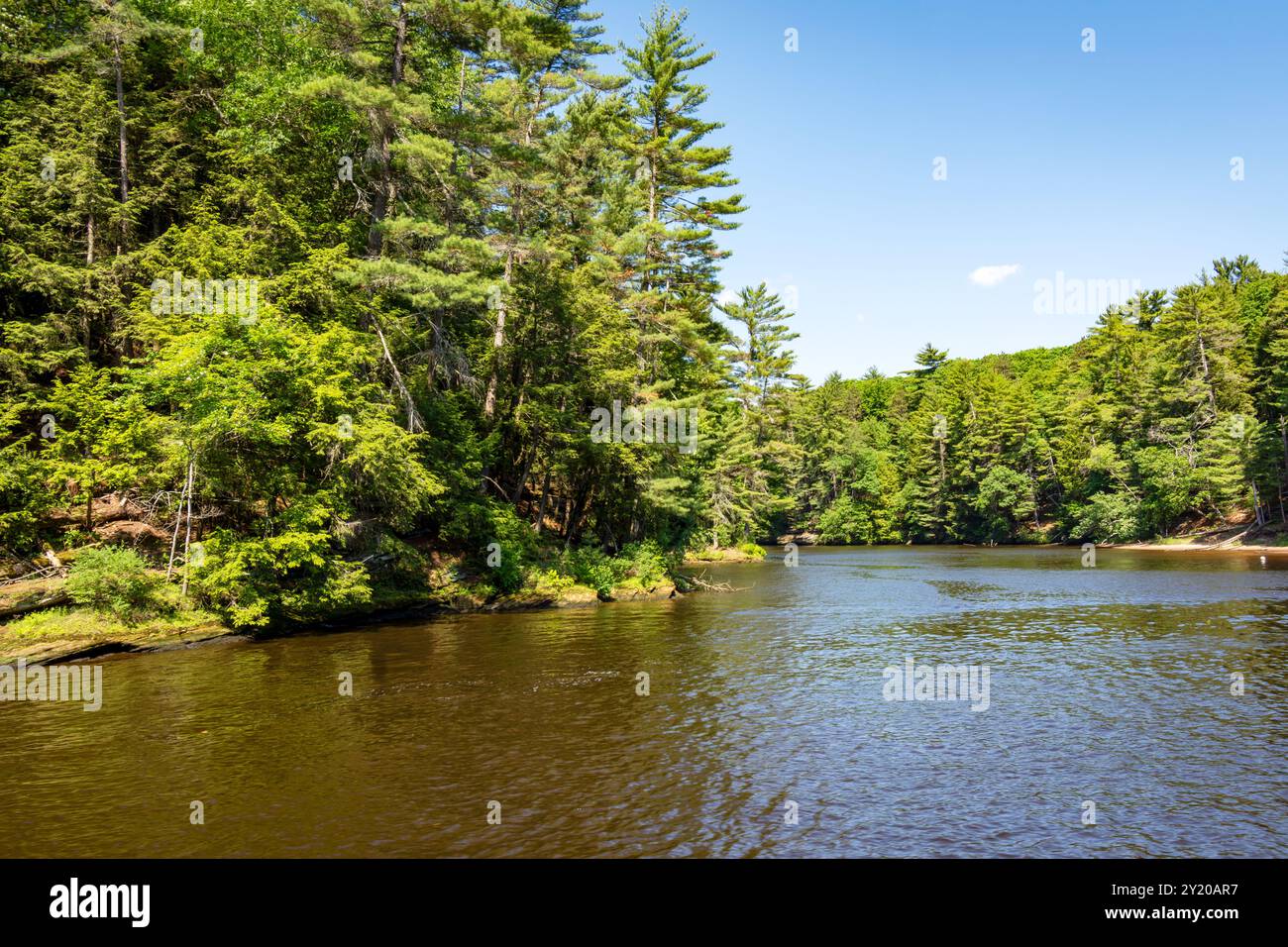 The Cambrian sandstone bluffs along the Wisconsin River in the ...