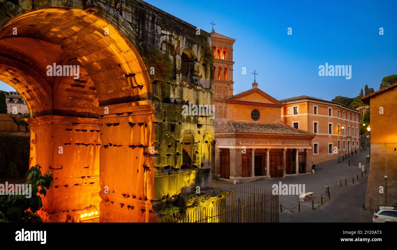 Rome, Italy, Arco di Giano (Arch of Janus) is the only quadrifrons ...