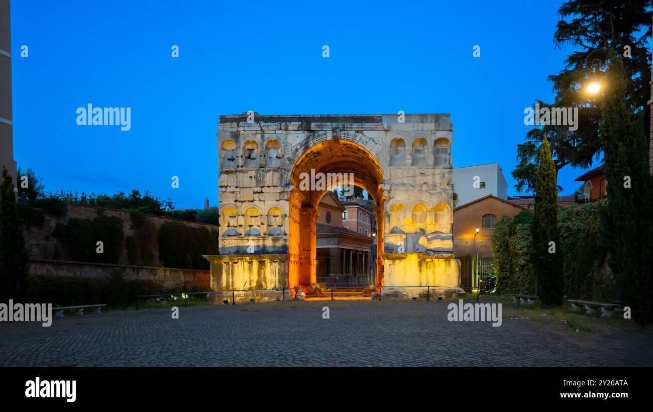 Rome, Italy, Arco di Giano (Arch of Janus) is the only quadrifrons ...