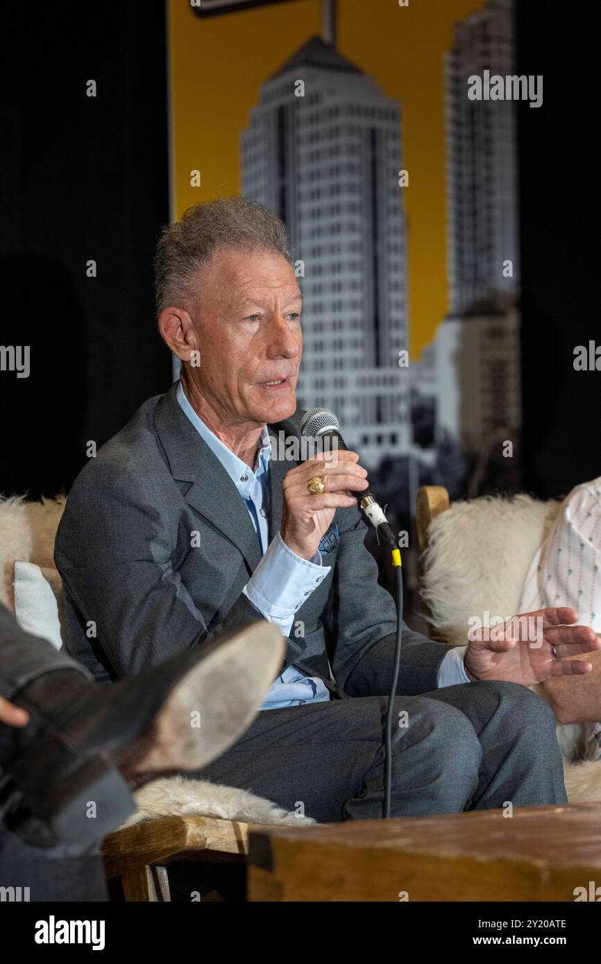 Austin Texas USA, September 7 2024: Texas musician LYLE LOVETT speaks ...
