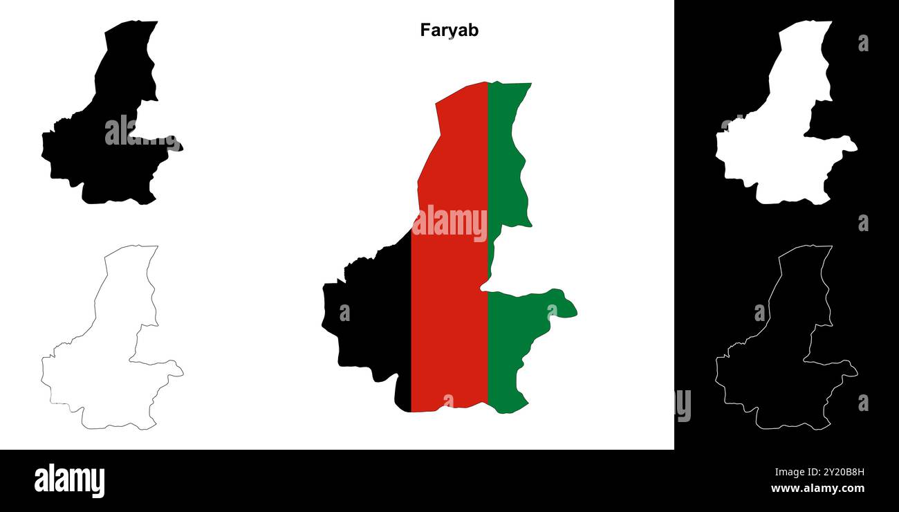 Faryab afghanistan province map outline hi-res stock photography and ...