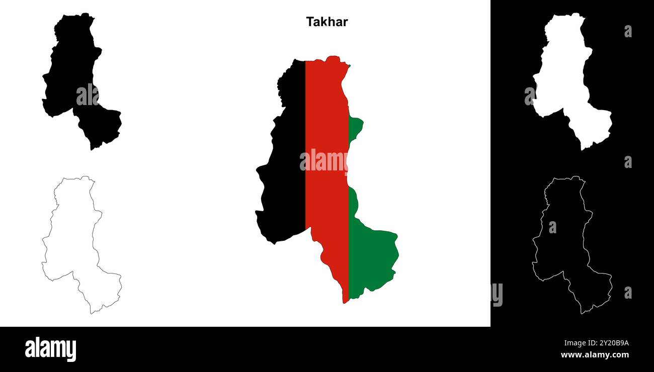 Blank takhar map hi-res stock photography and images - Alamy