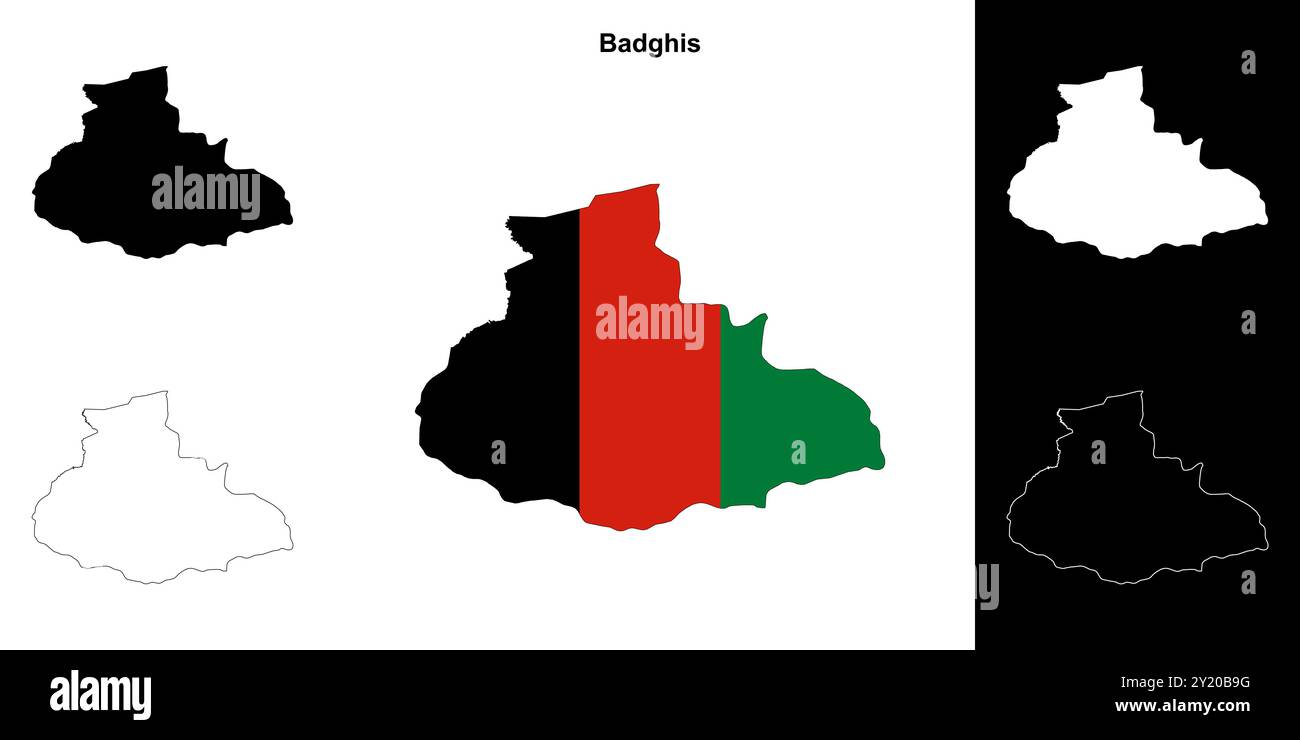 Badghis province outline map set Stock Vector Image & Art - Alamy