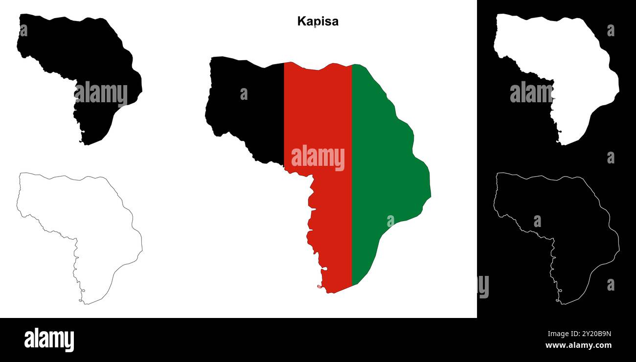 Kapisa province outline map set Stock Vector Image & Art - Alamy