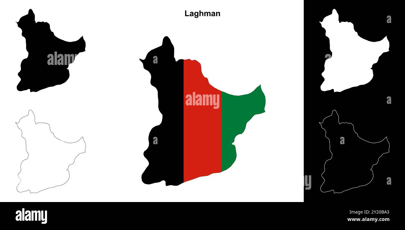 Laghman province outline map set Stock Vector Image & Art - Alamy