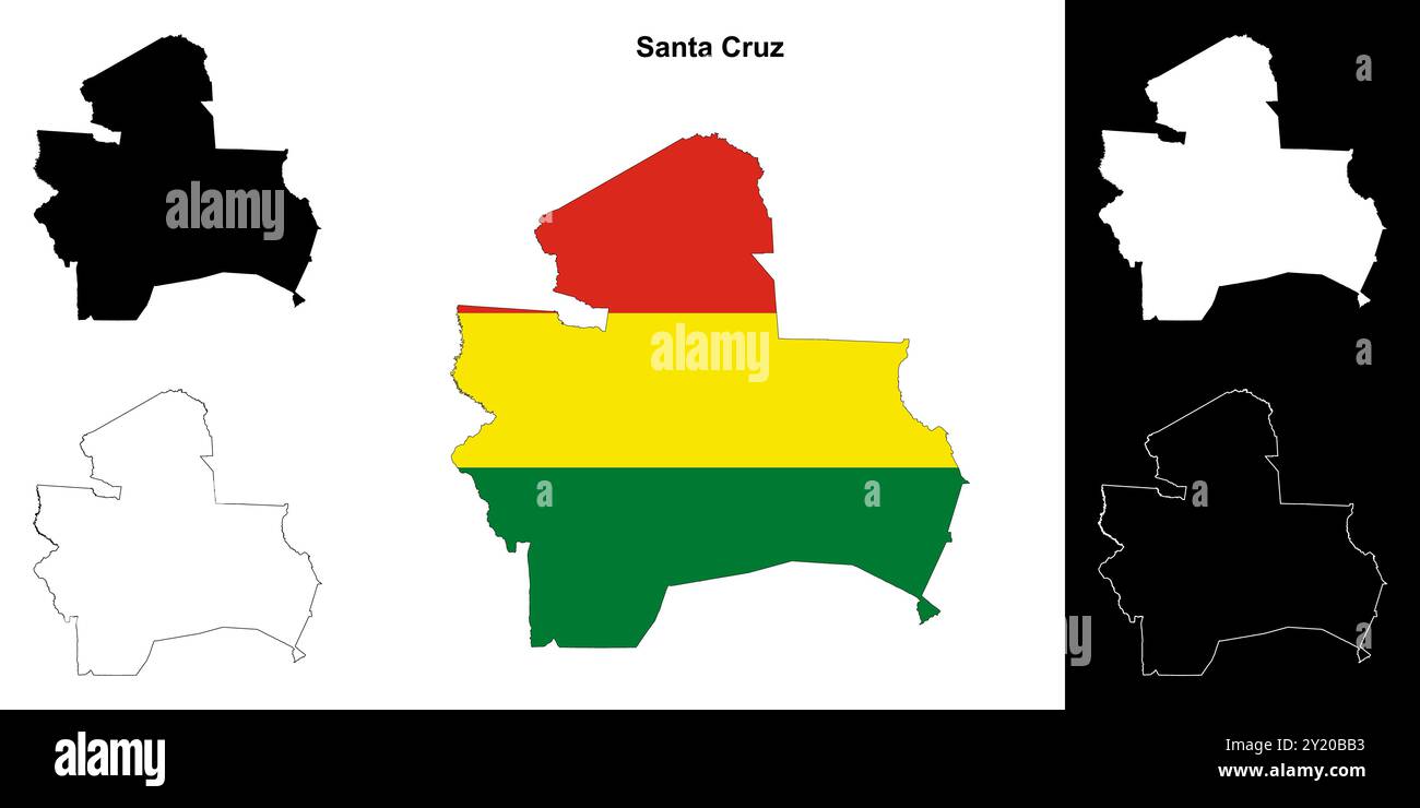 Santa Cruz department outline map set Stock Vector Image & Art - Alamy
