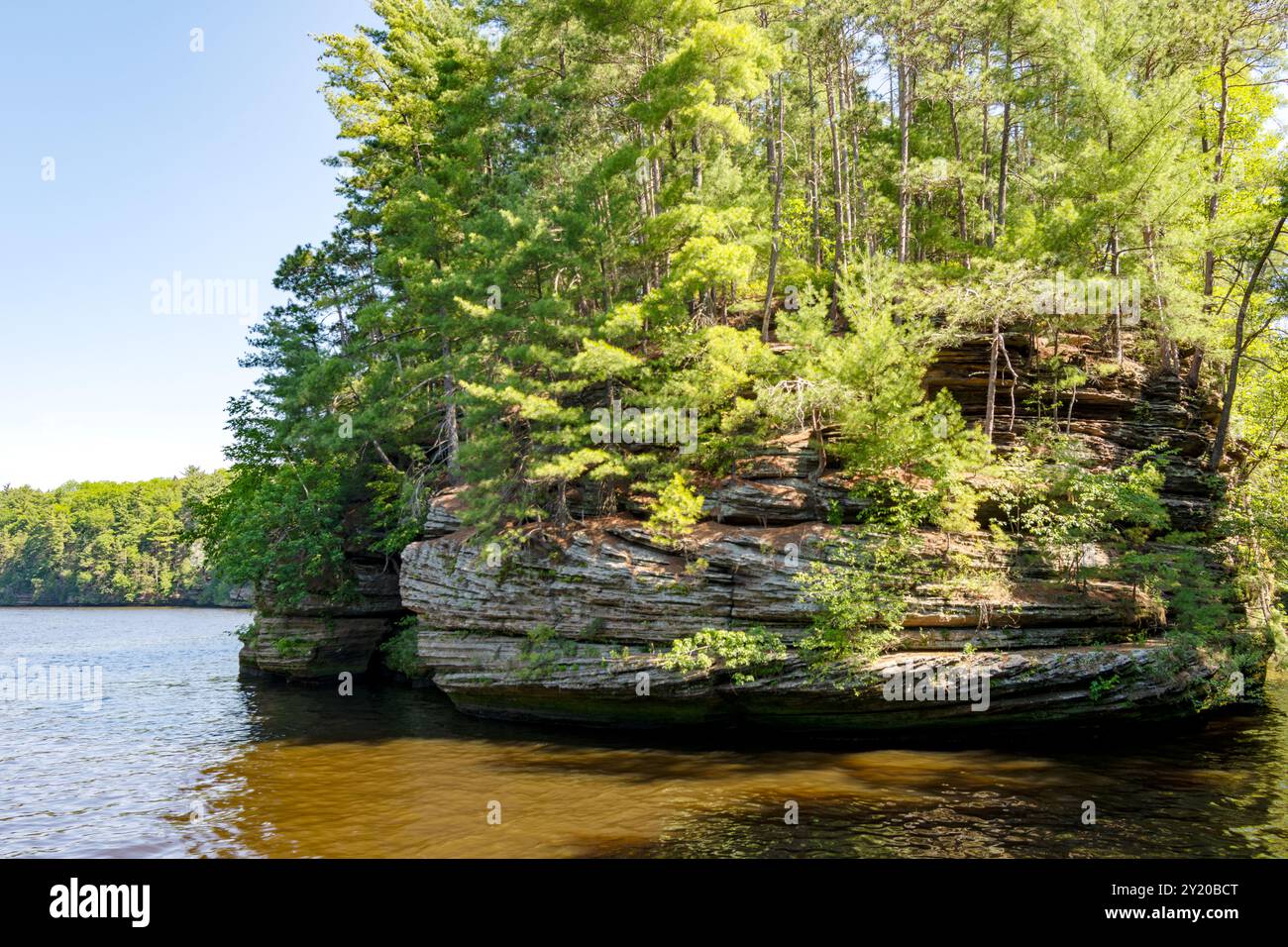 The Cambrian sandstone bluffs along the Wisconsin River in the ...