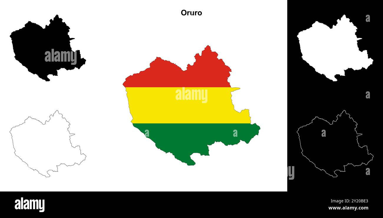 Oruro outline map hi-res stock photography and images - Alamy