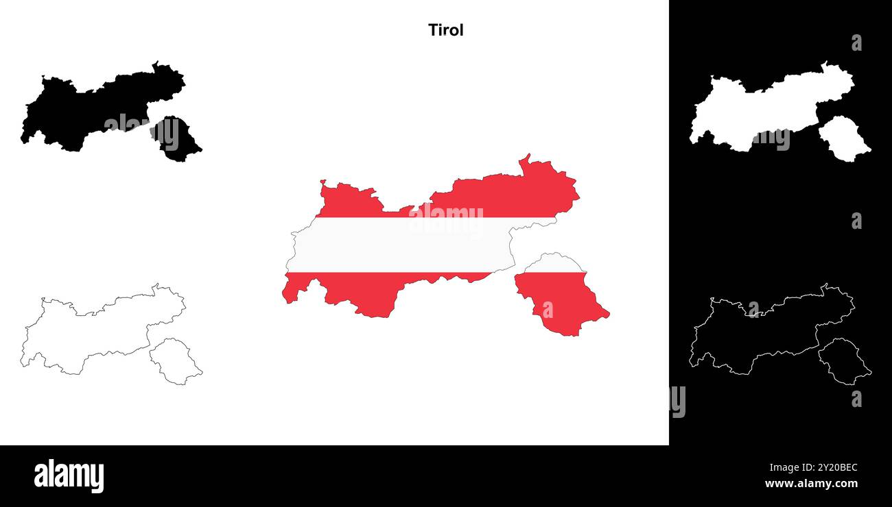 Vector map of tirol hi-res stock photography and images - Alamy