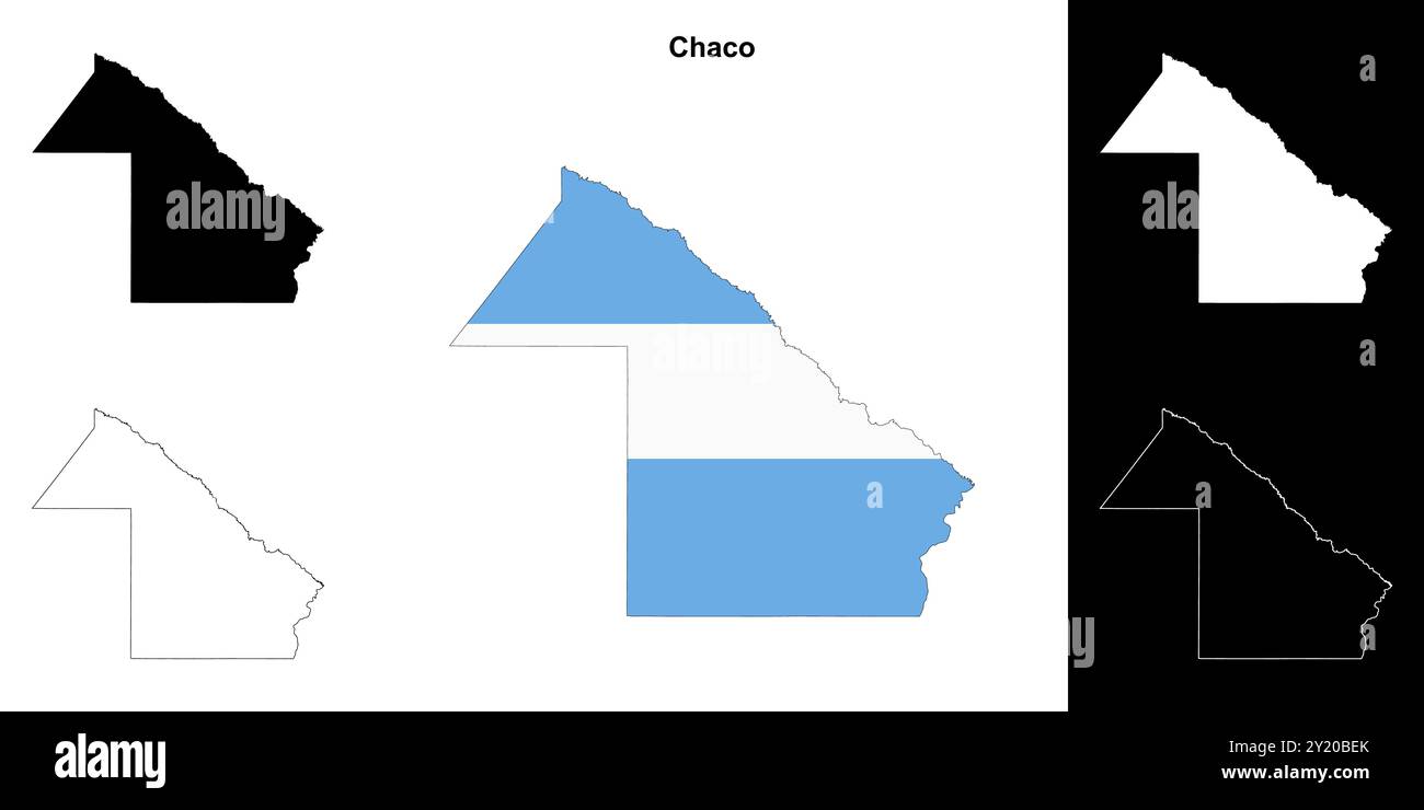 Chaco province outline map set Stock Vector Image & Art - Alamy