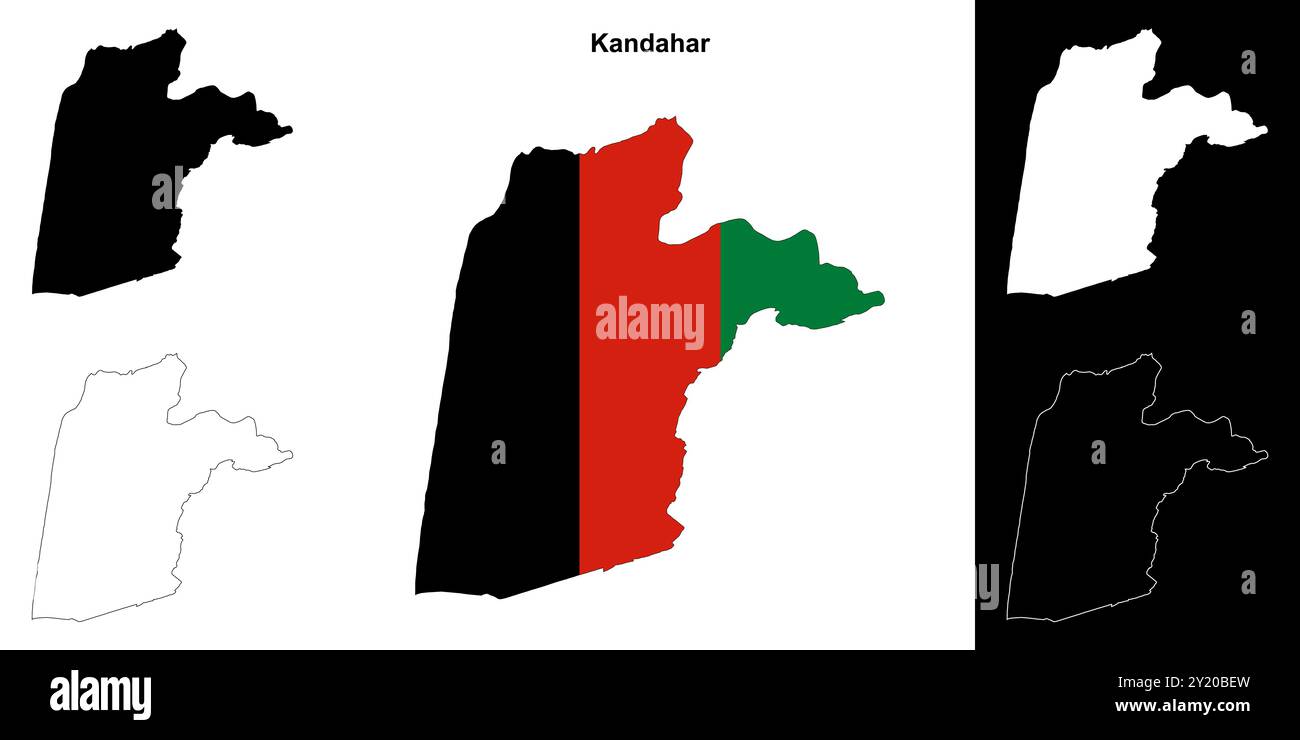 Kandahar province outline map set Stock Vector Image & Art - Alamy