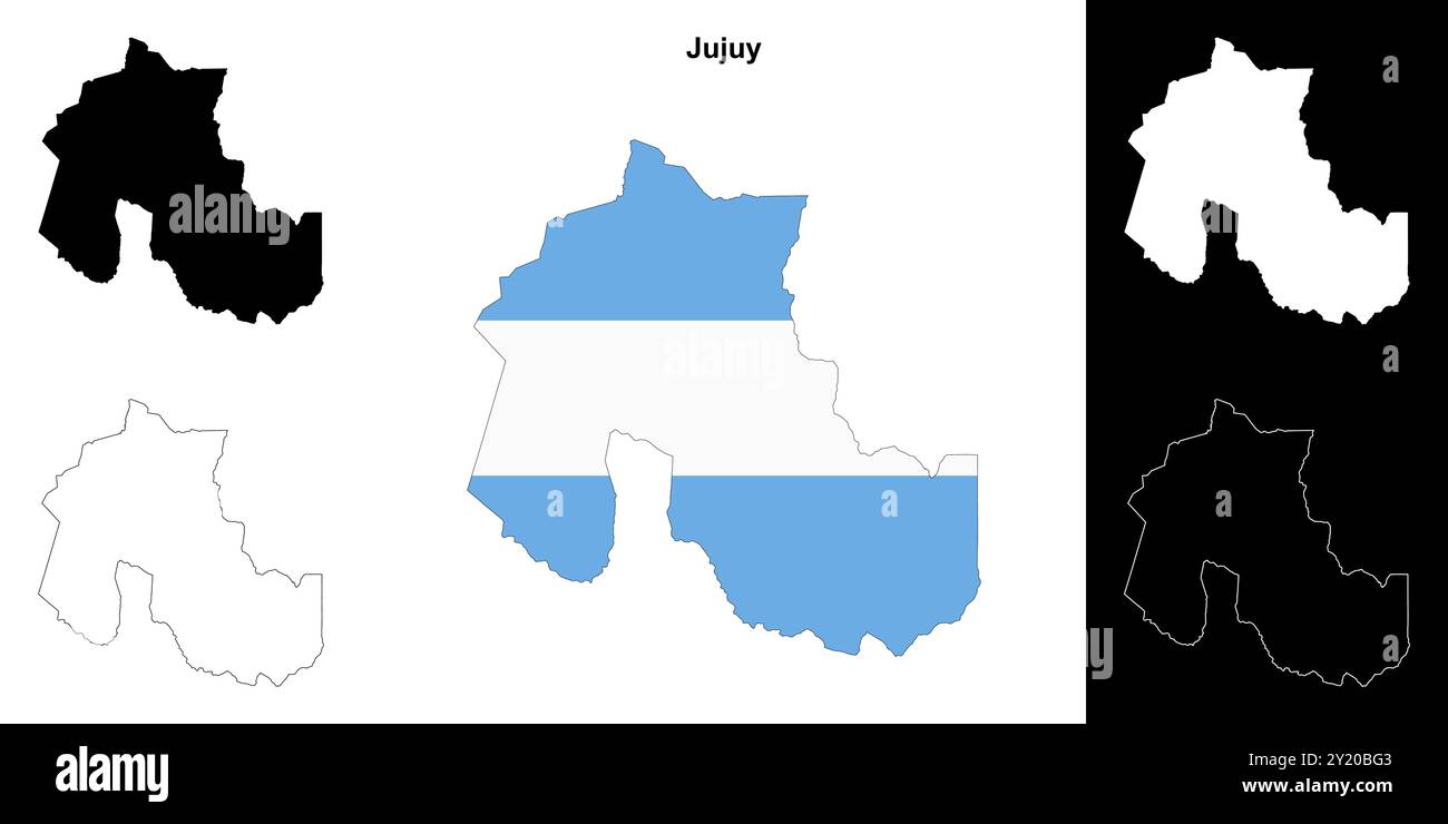 Jujuy province outline map set Stock Vector Image & Art - Alamy