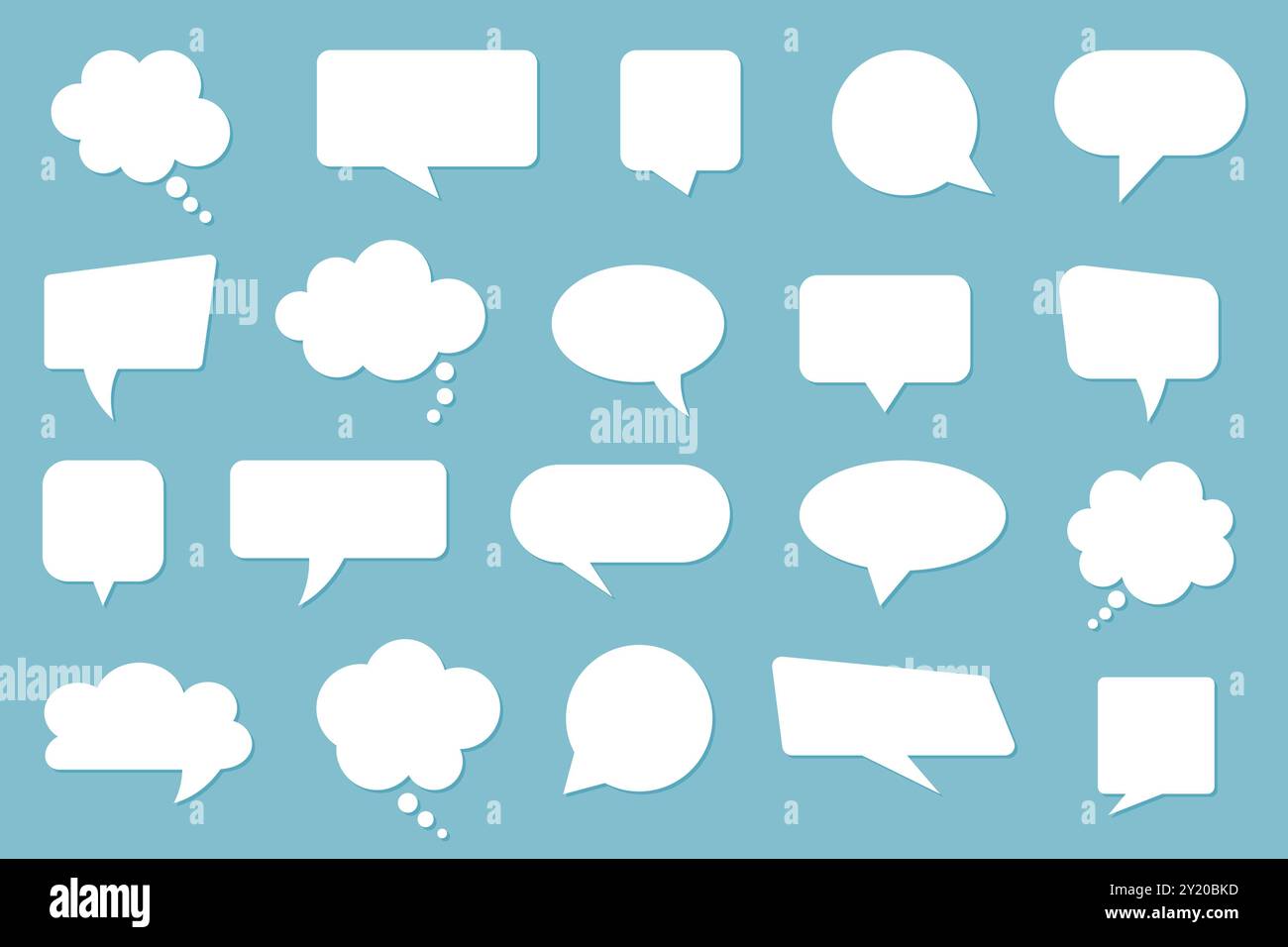 Speech clouds chat bubble vector icon Stock Vector Image & Art - Alamy