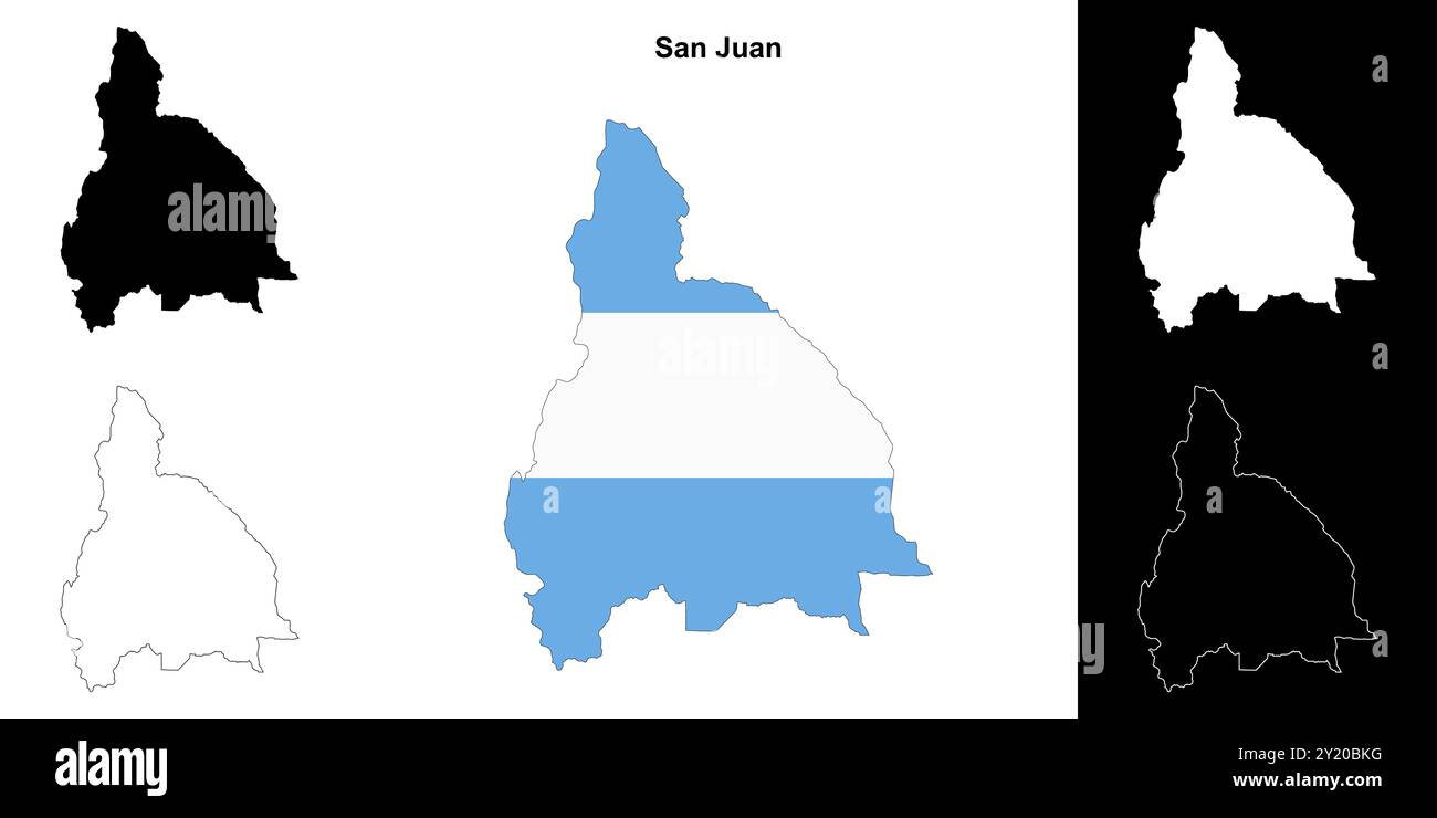 San Juan province outline map set Stock Vector Image & Art - Alamy