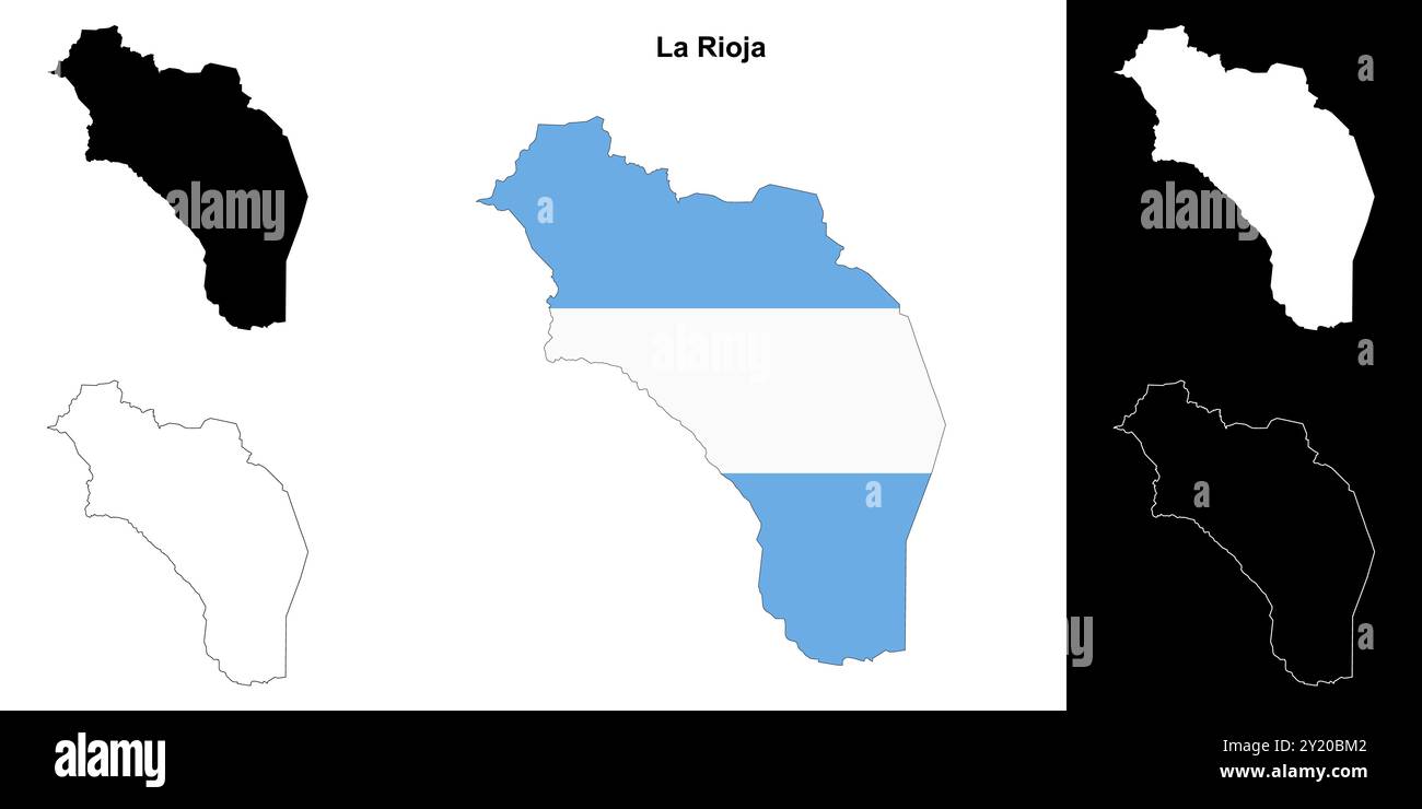 La Rioja province outline map set Stock Vector Image & Art - Alamy