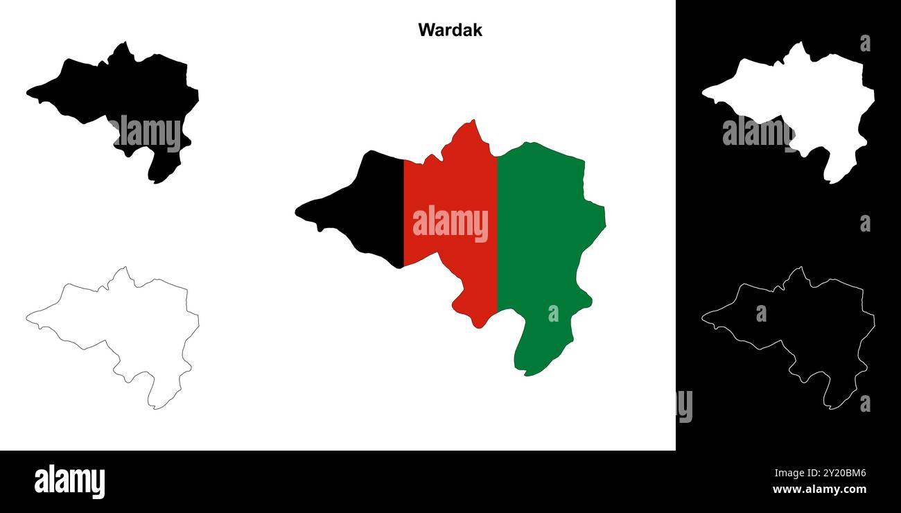 Wardak province outline map set Stock Vector Image & Art - Alamy