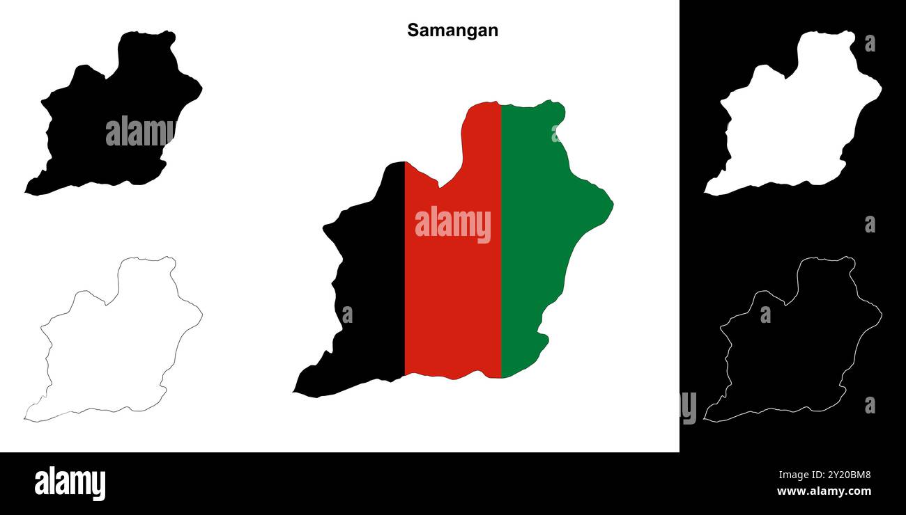 Samangan province outline map set Stock Vector Image & Art - Alamy