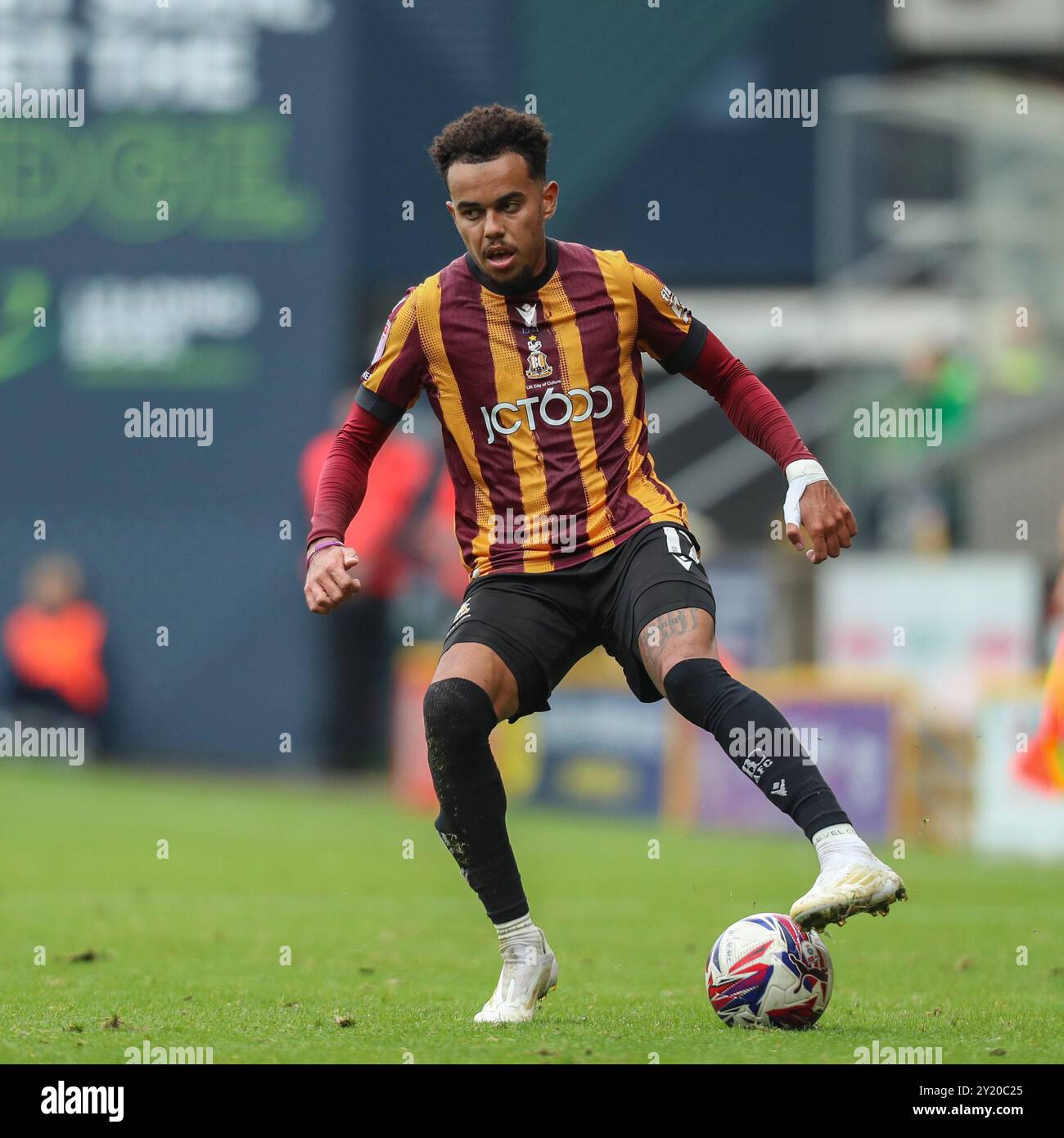 Bradford, UK, 7th September 2024, Bradford City's Tyreik Wright, During ...
