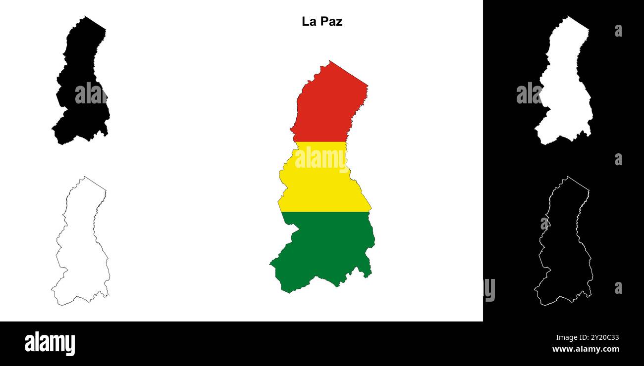 La paz vector outline map hi-res stock photography and images - Alamy