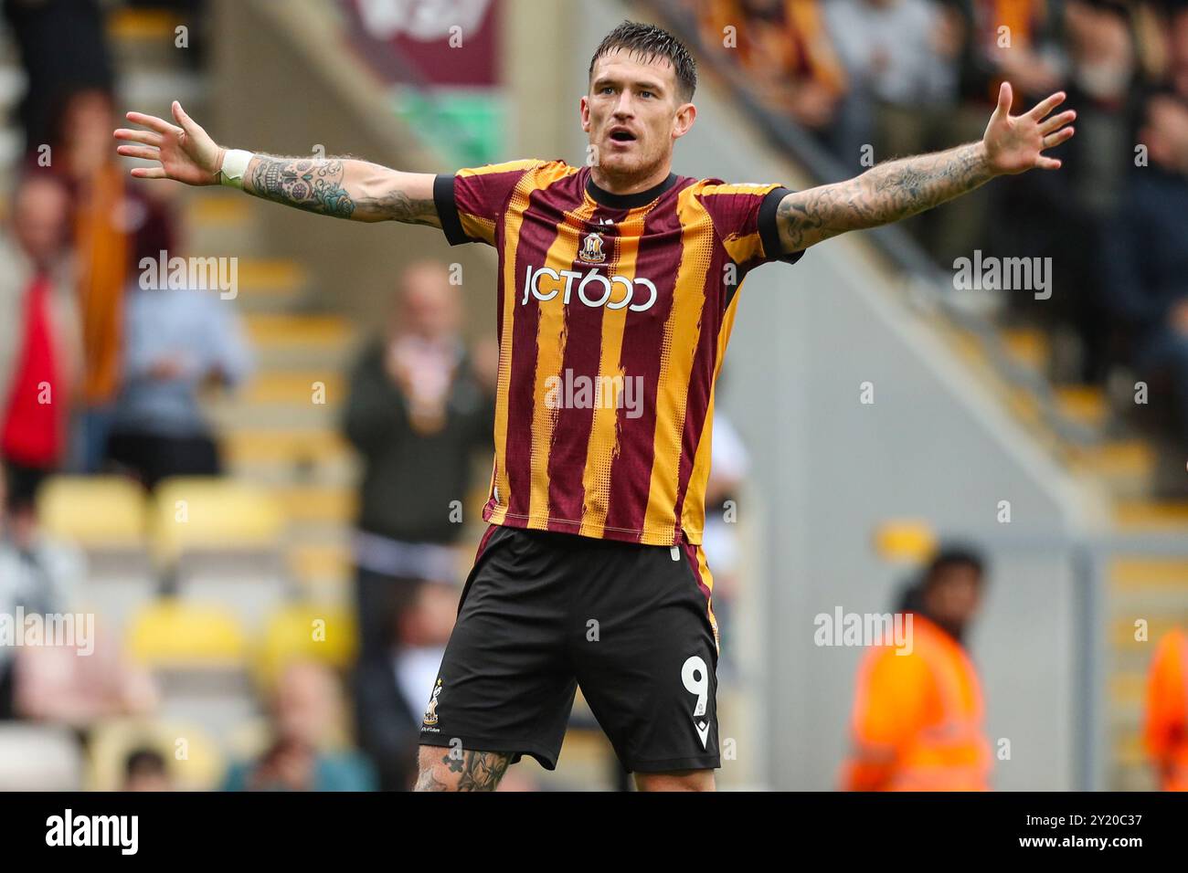 Bradford, UK, 7th September 2024, Andy Cook Celebrates Scoring, During ...