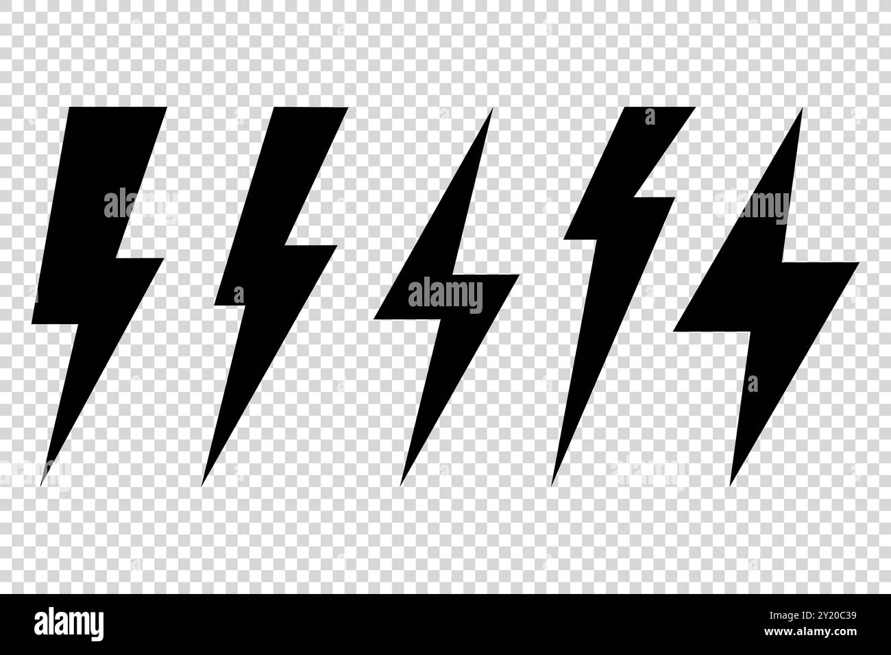 Set lightning bolt. Electric lightning bolt symbols Stock Vector Image & Art - Alamy