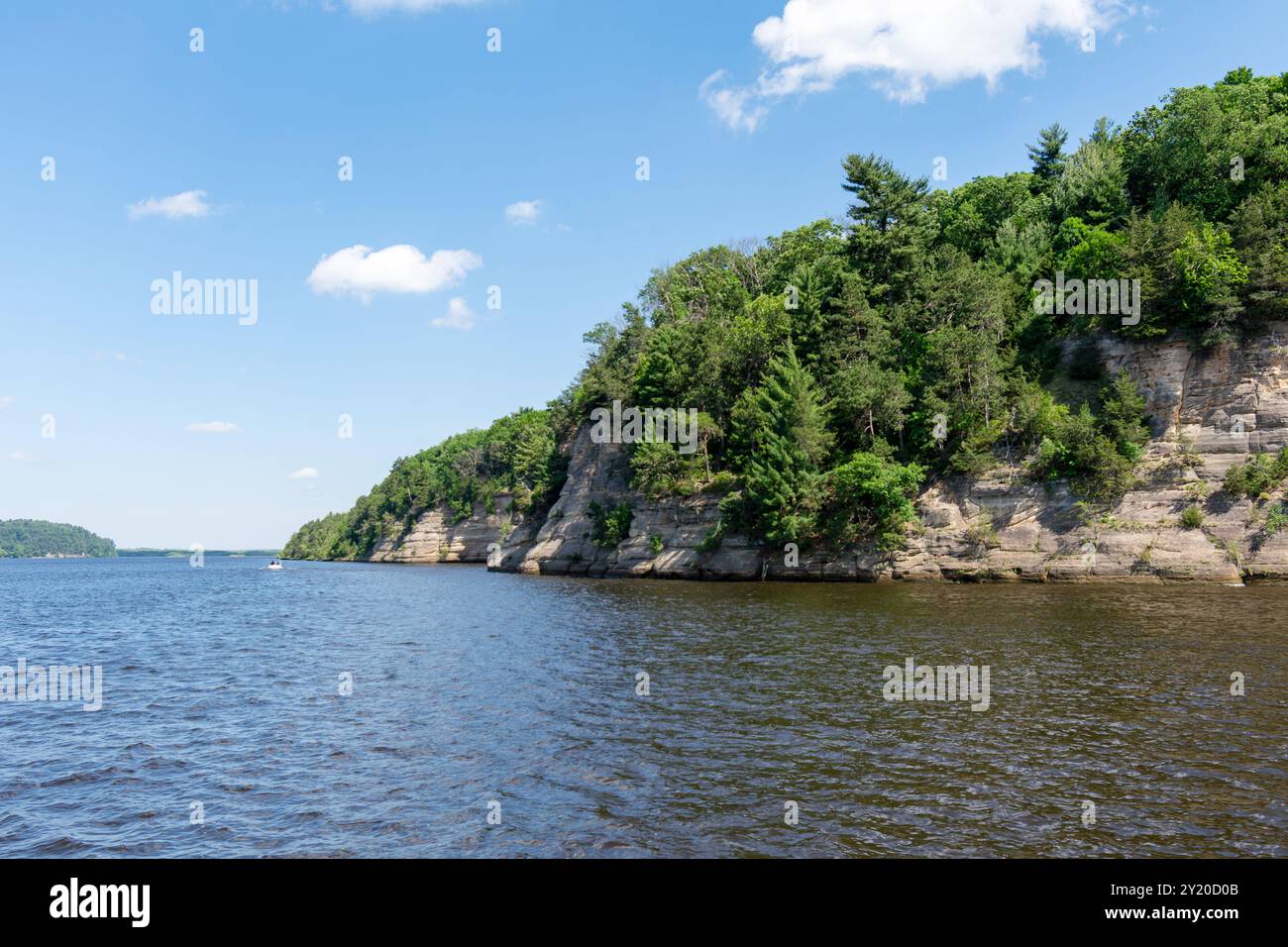 The Cambrian sandstone bluffs along the Wisconsin River in the ...