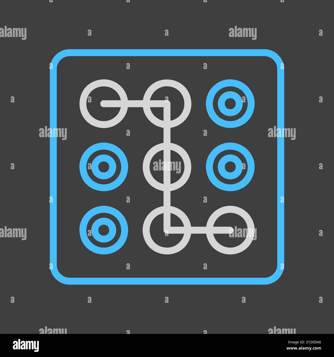 Lock pattern vector on dark background icon. Hand entering smartphone ...