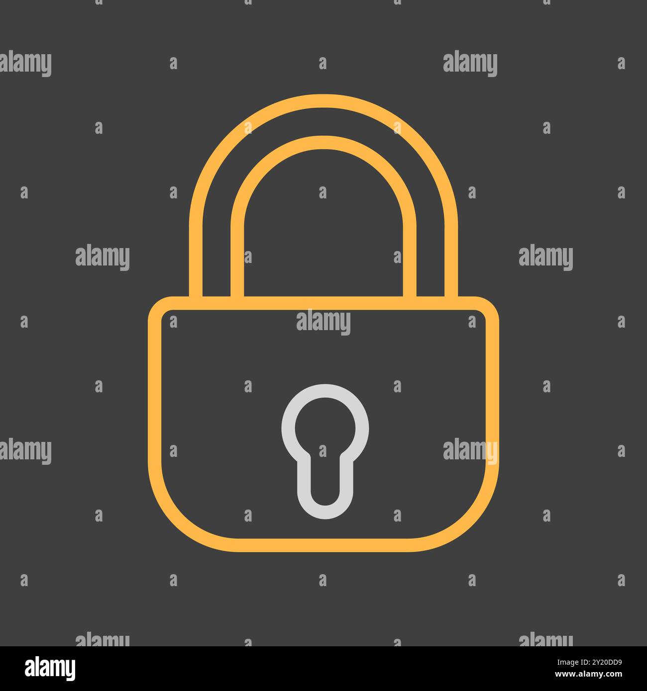Security lock vector on dark background icon. Privacy and data ...