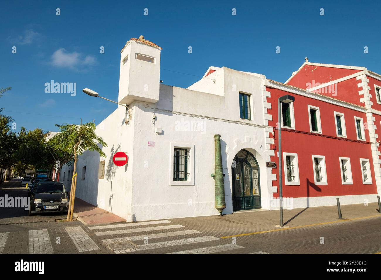 Military Museum of Menorca, old barracks of Cala Corb, central square ...