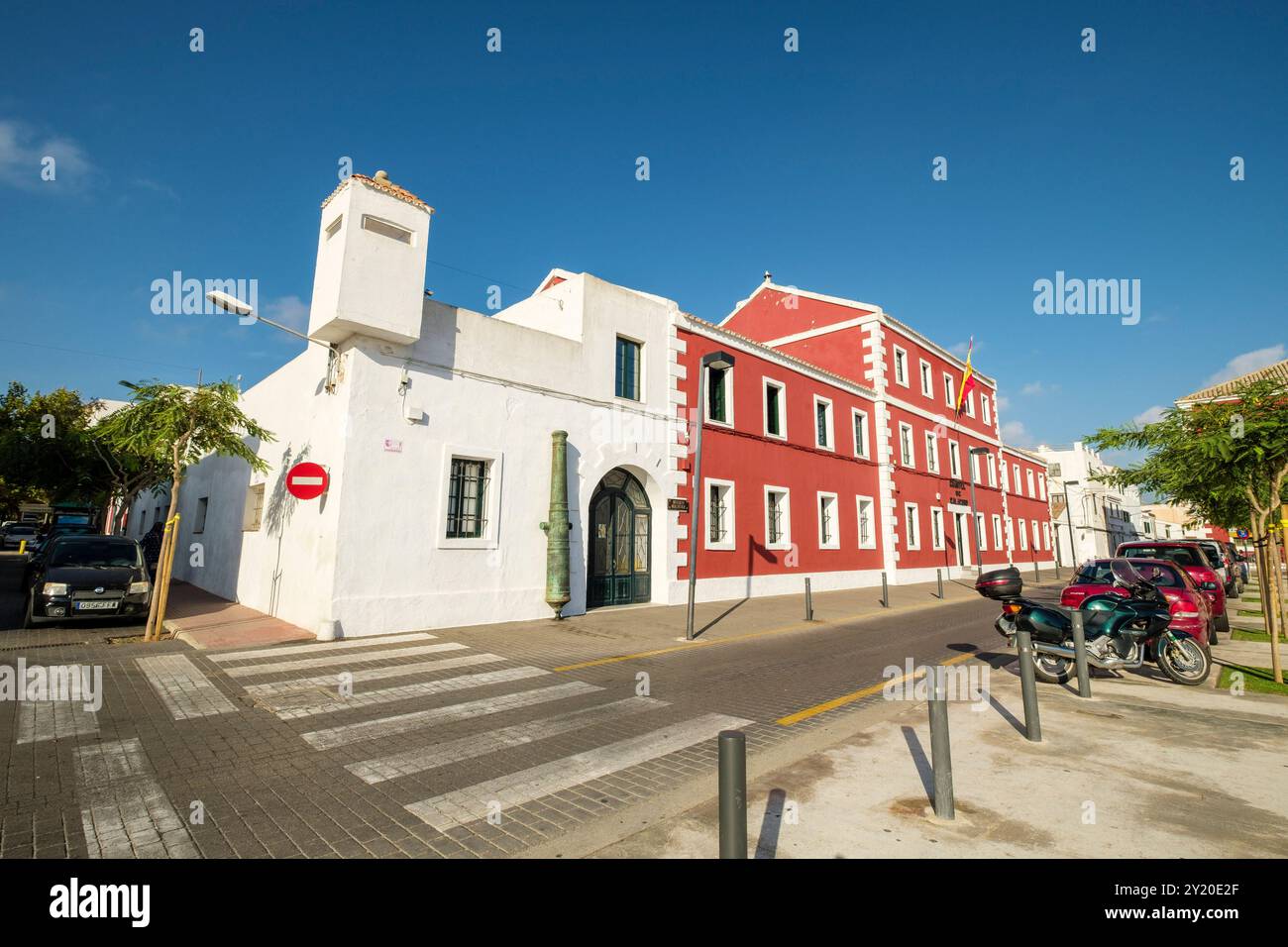 Military Museum of Menorca, old barracks of Cala Corb, central square ...