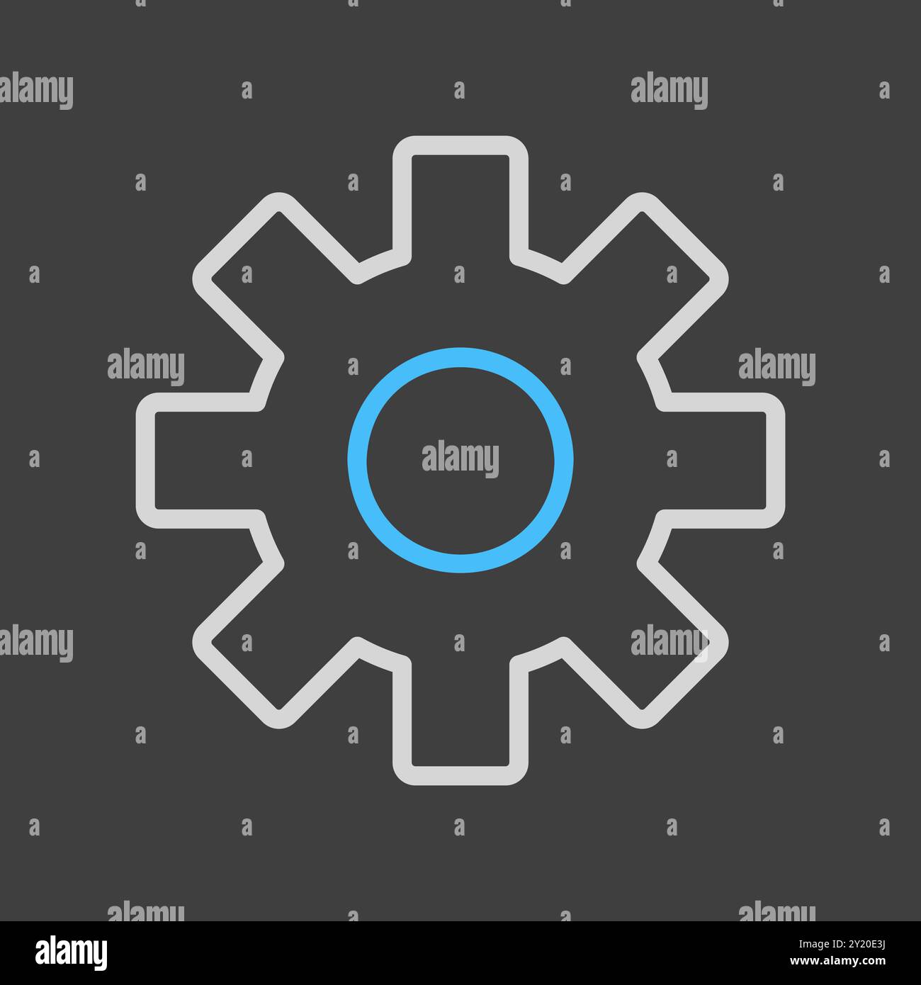 Settings on dark background icon with additional gears symbol. Security ...