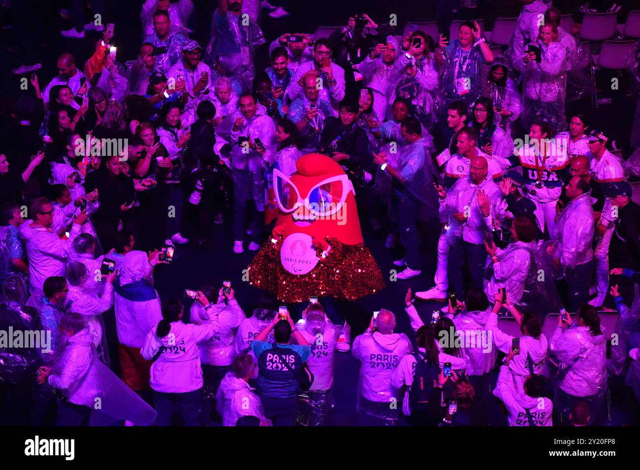 Paralympic mascot The Phryge during the closing ceremony of the Paris ...