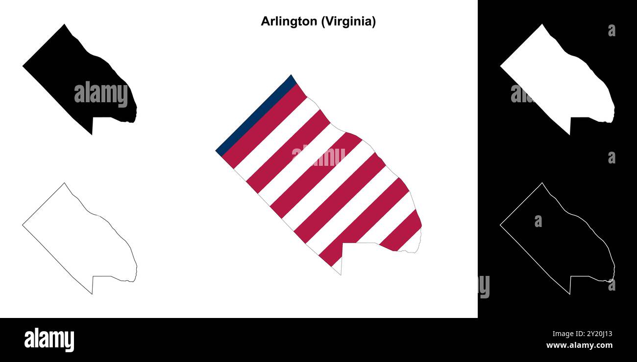 Arlington County (Virginia) outline map set Stock Vector Image & Art - Alamy