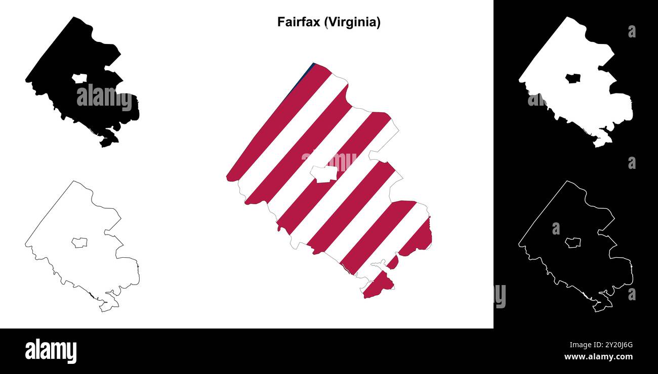 Fairfax county map hi-res stock photography and images - Alamy