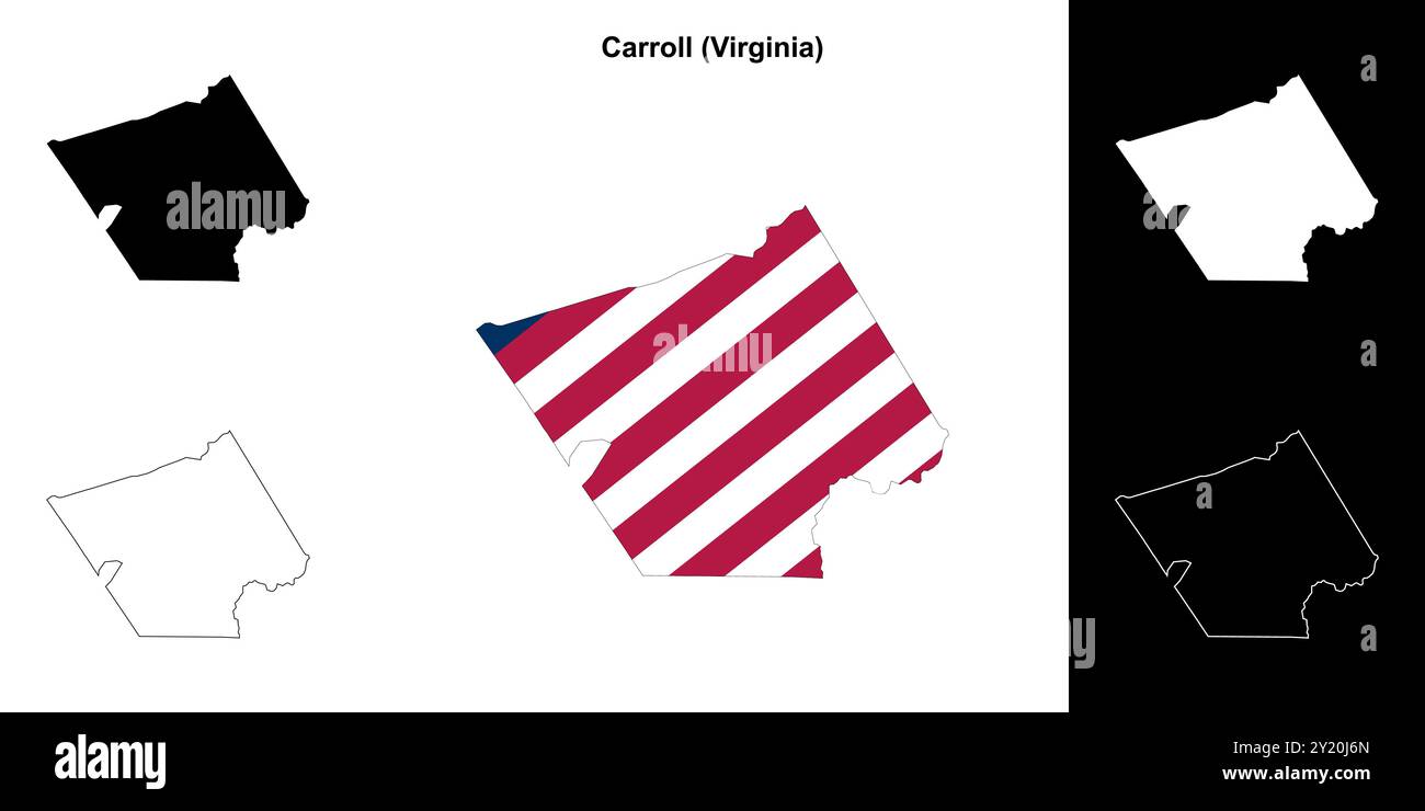 Carroll vector map hi-res stock photography and images - Alamy