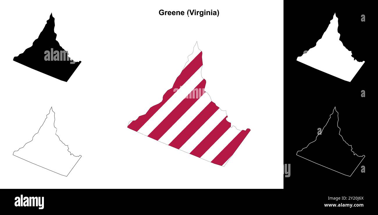Greene County (Virginia) outline map set Stock Vector Image & Art - Alamy